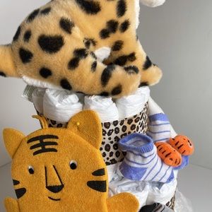 Handmade | Accessories | Tiger Diaper Cake | Poshmark